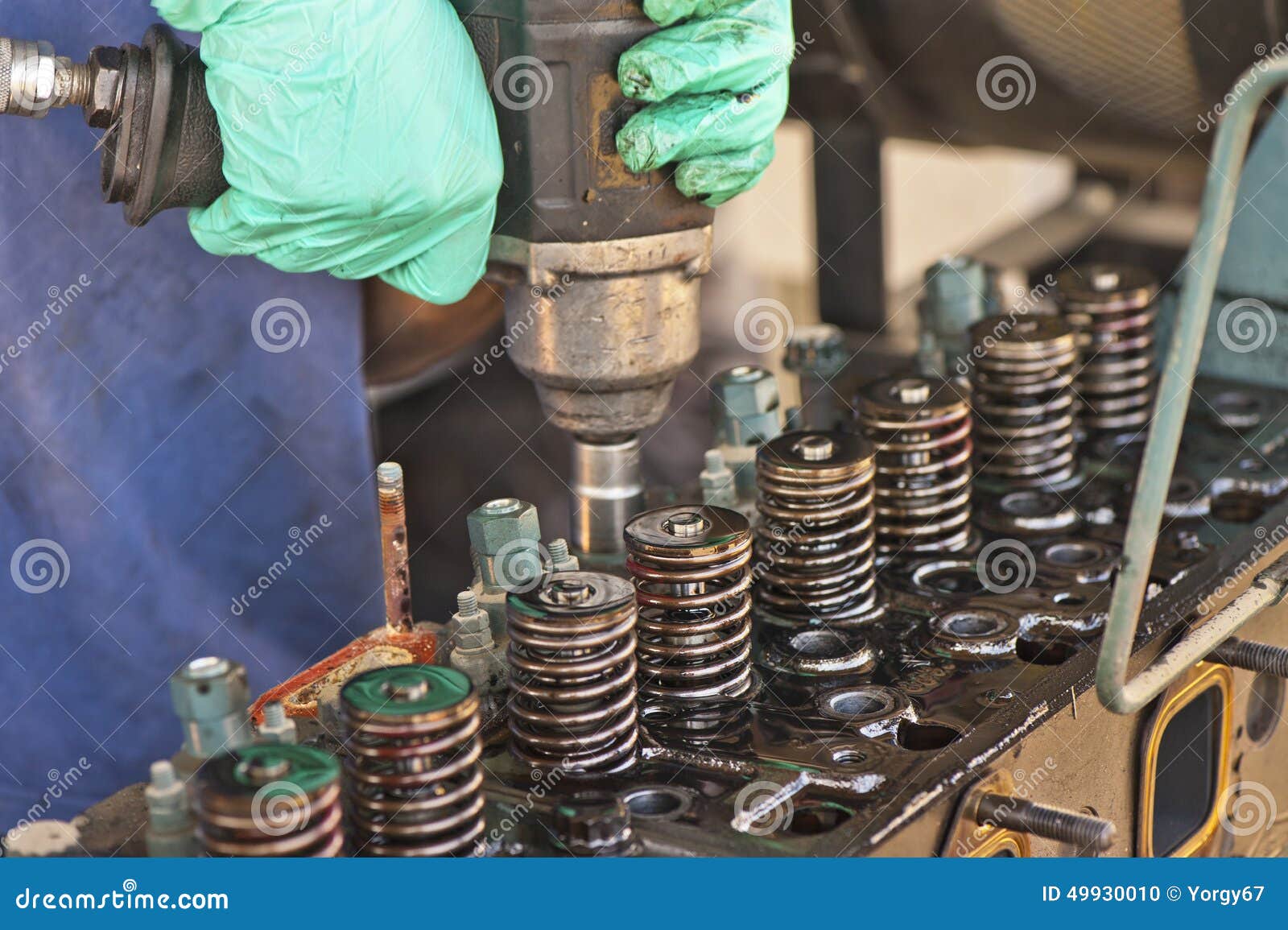 Cylinder head springs stock photo. Image of head, industry - 49930010