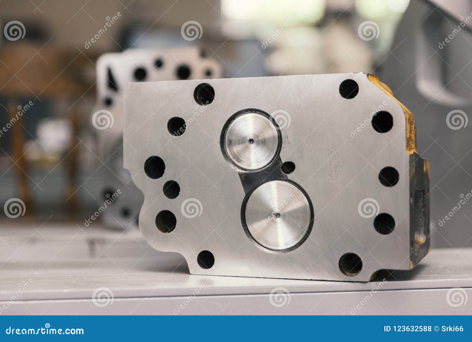 Cylinder head and valve stock photo. Image of power - 123632588