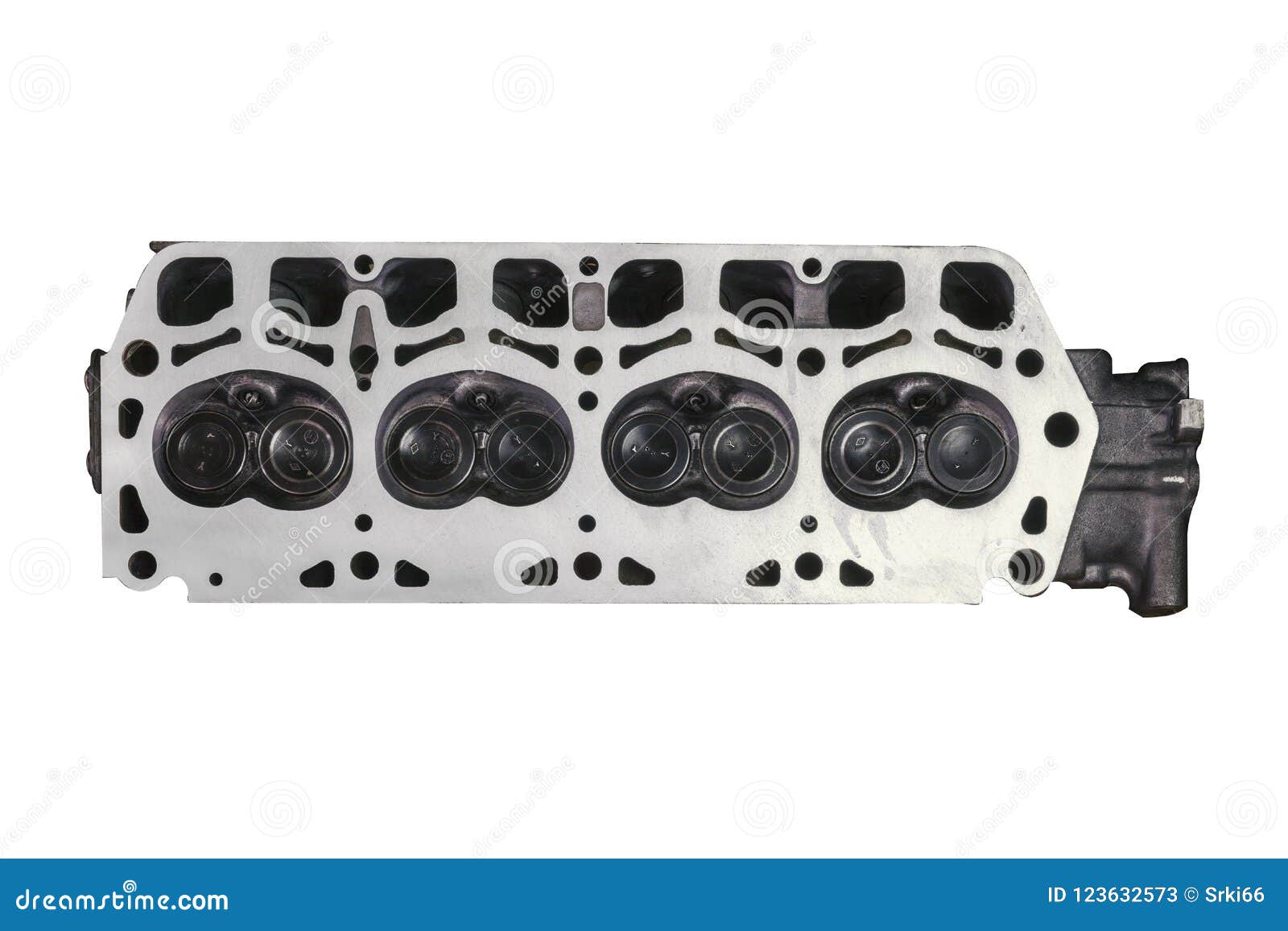 Cylinder head and valve stock image. Image of automobile - 123632573