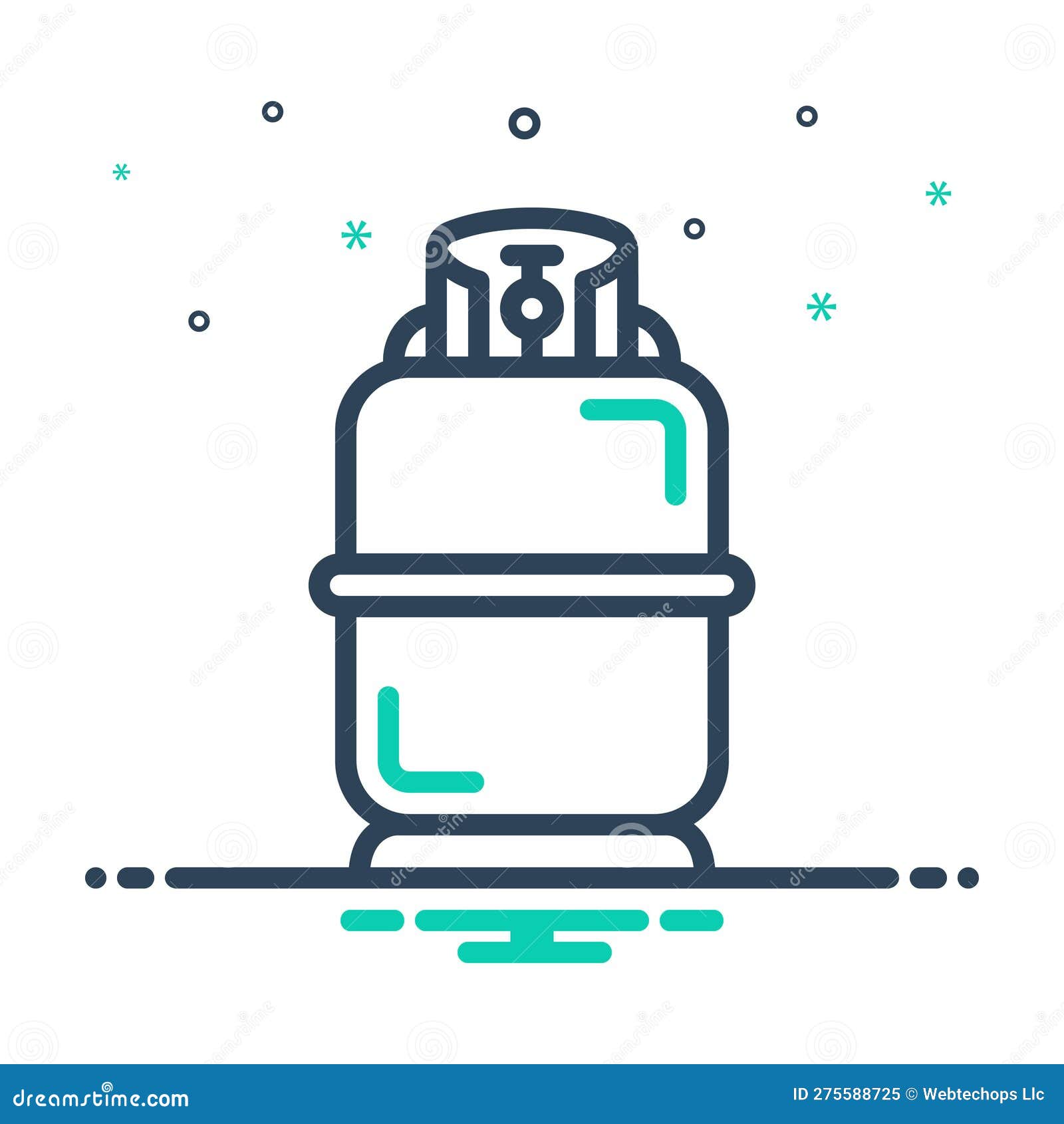 Mix Icon for Cylinder, Gas and Helium Stock Vector - Illustration of ...