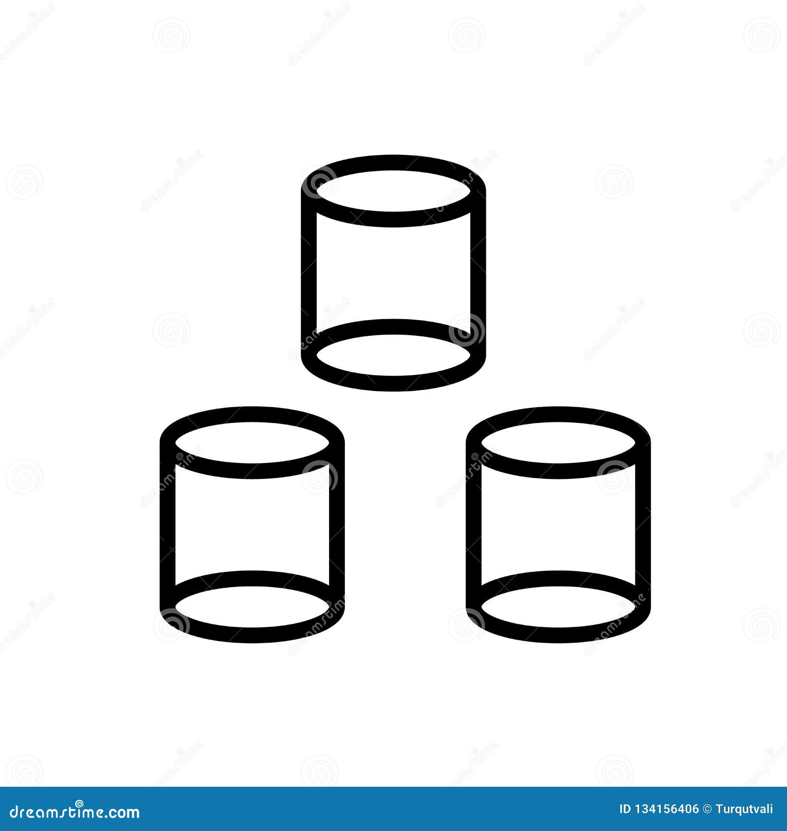 Cylinder Icon Vector Isolated on White Background, Cylinder Sign , Line ...