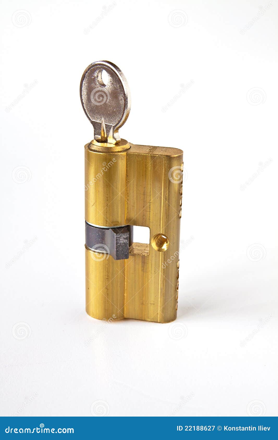 Cylinder with key stock image. Image of estate, secure - 22188627