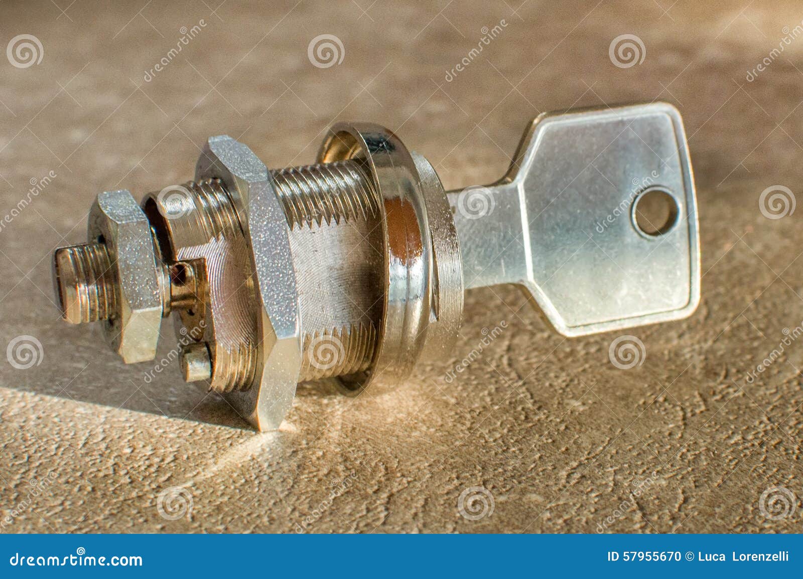 Cylinder lock stock photo. Image of iron, closeup, steel - 57955670