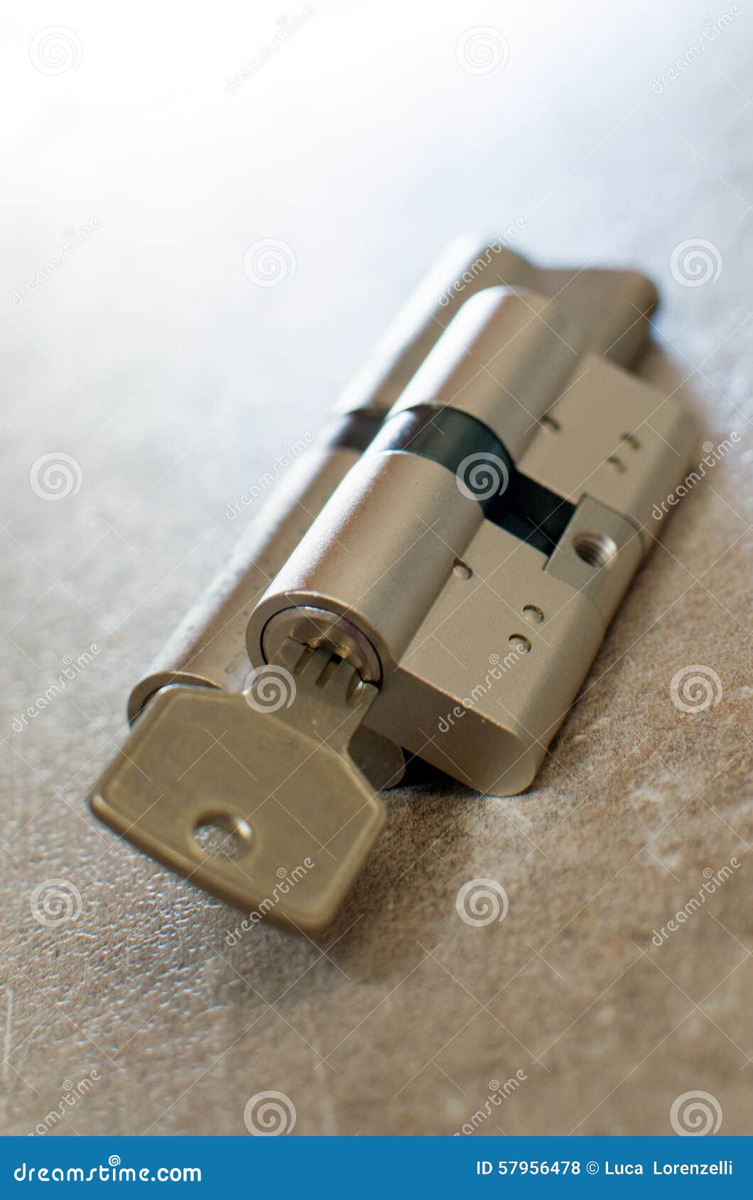 Cylinder lock stock photo. Image of unlock, system, lock - 57956478