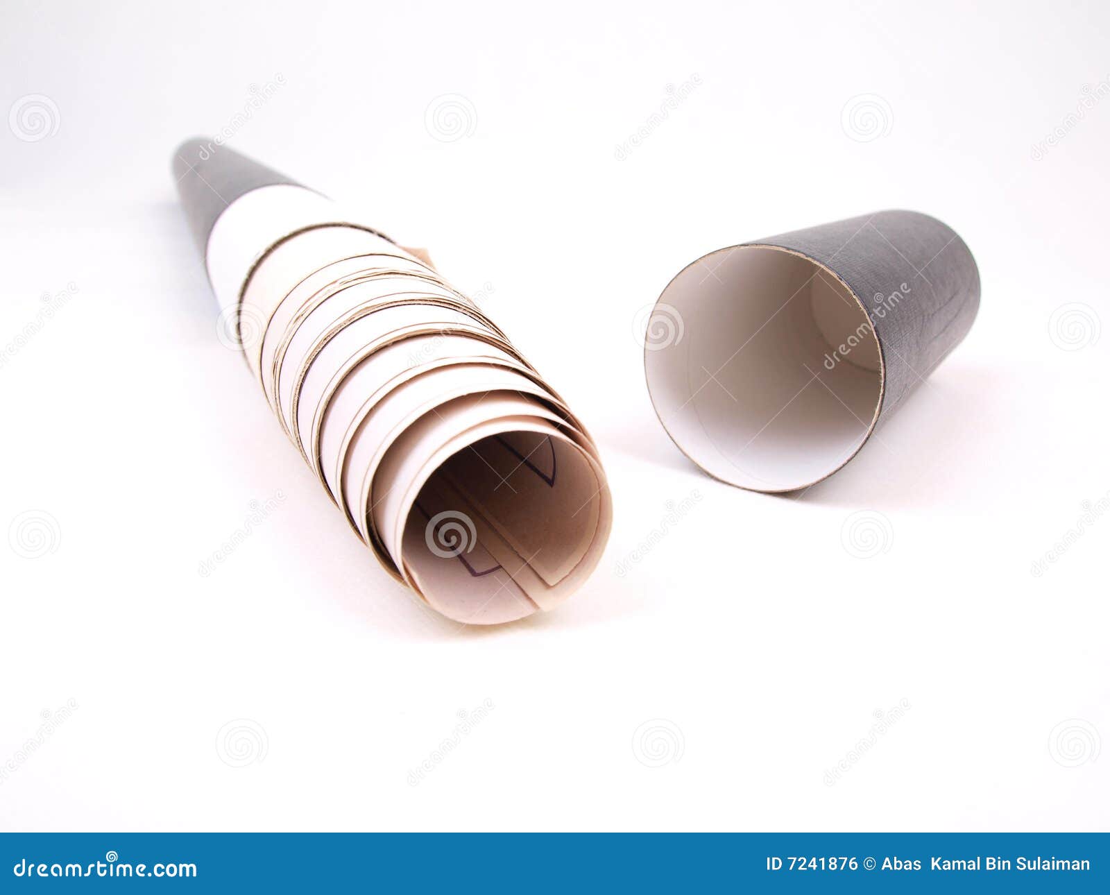 Cylinder Paper Roll 3 stock photo. Image of drawing, architectural ...