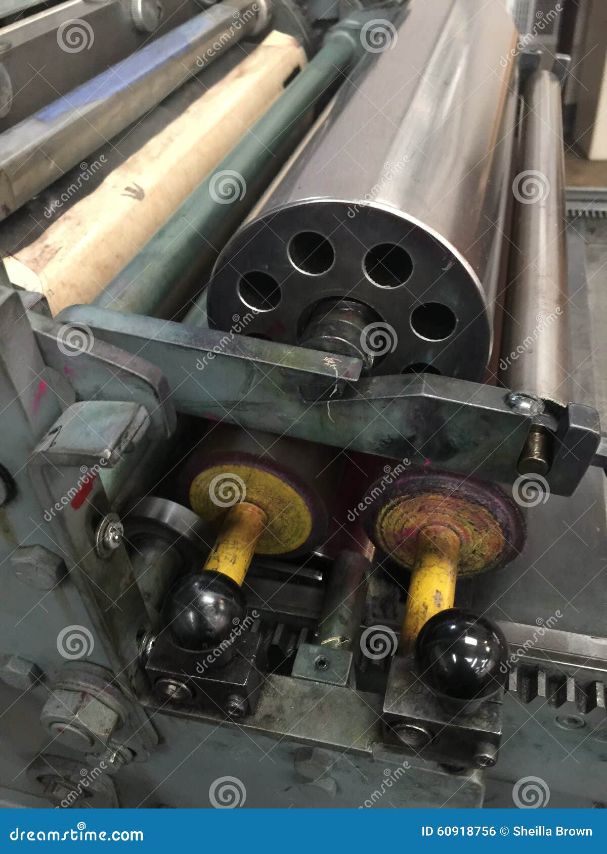 Cylinder Press for Letterpress Printing Stock Photo - Image of black ...