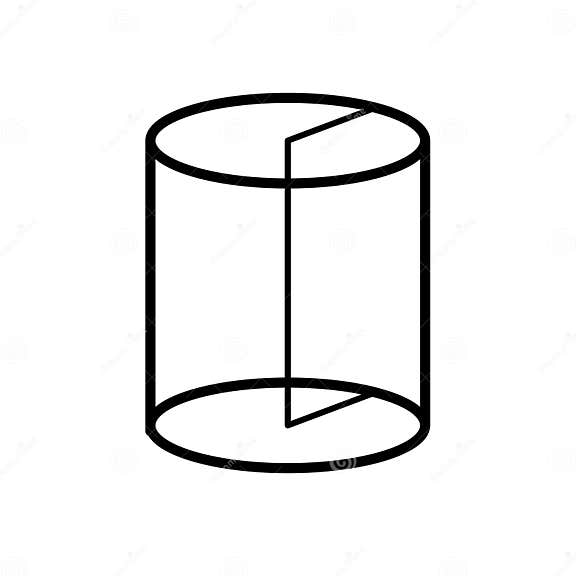 Cylinder Rotating Solid - Vector Icon Stock Illustration - Illustration ...