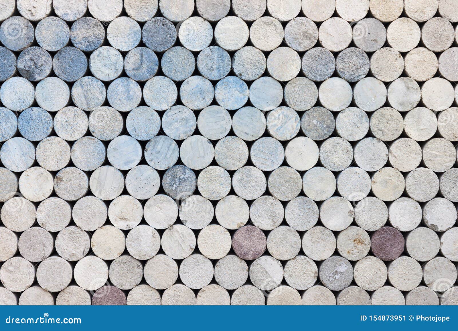 Cylinder Shape Concrete Bricks Storage for Testing Stock Image - Image ...