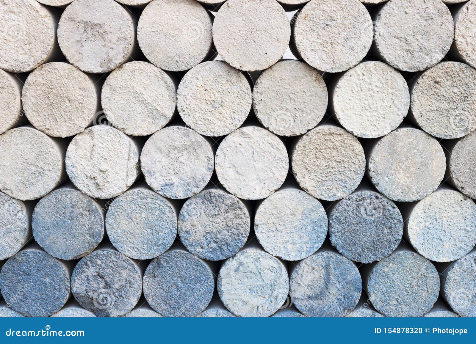 Cylinder Shape Concrete Bricks Storage for Testing Stock Photo - Image ...