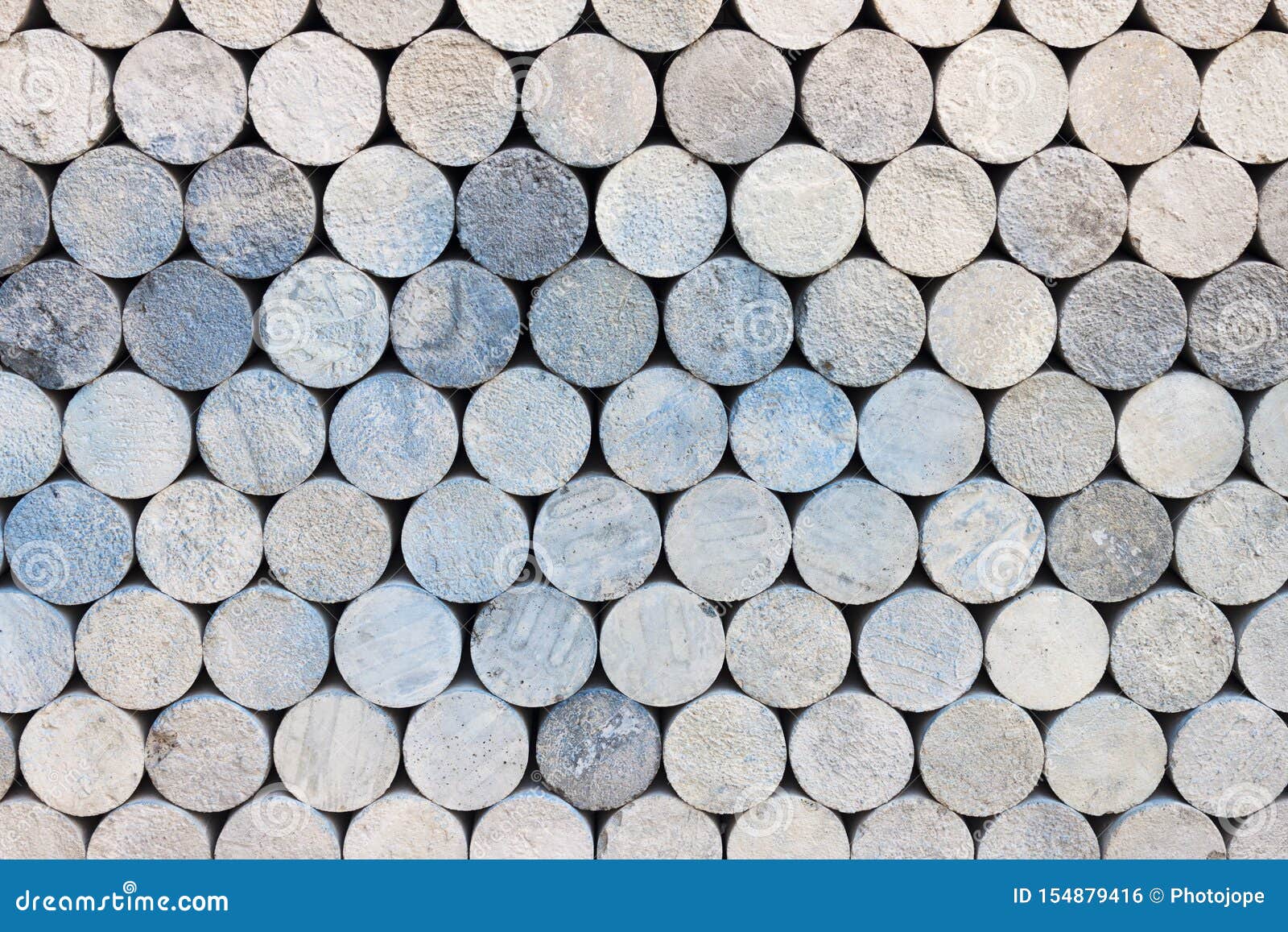 Cylinder Shape Concrete Bricks Storage for Testing Stock Photo - Image ...