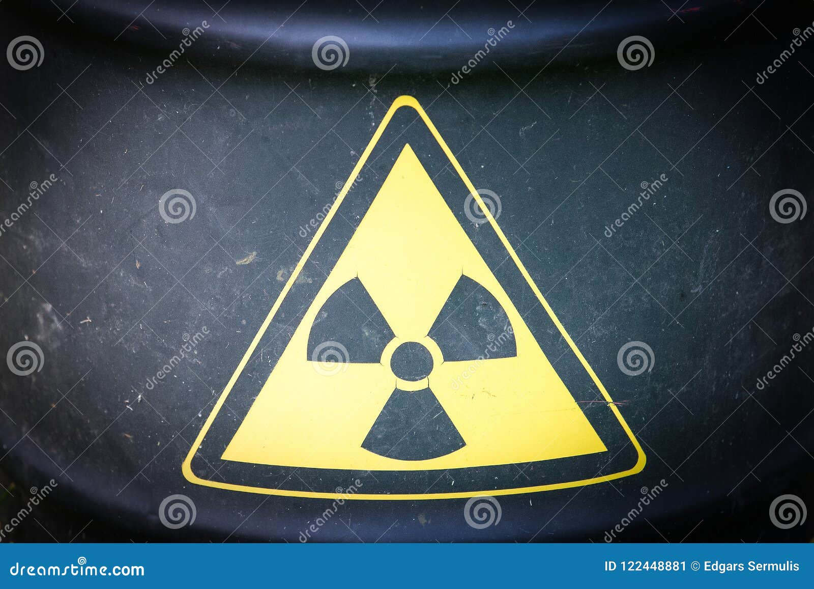 Cylinder Shape Container of Radioactive Material Stock Image - Image of ...