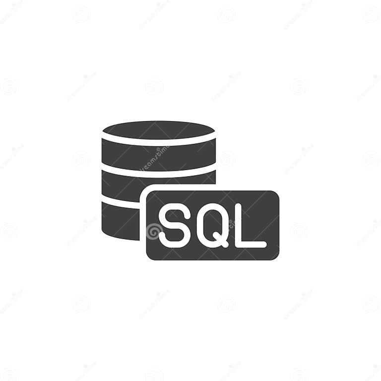 Cylinder with a SQL Query Inside Vector Icon Stock Vector ...