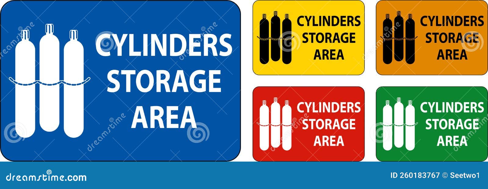 Cylinder Storage Sign Cylinder Storage Area Stock Vector - Illustration ...