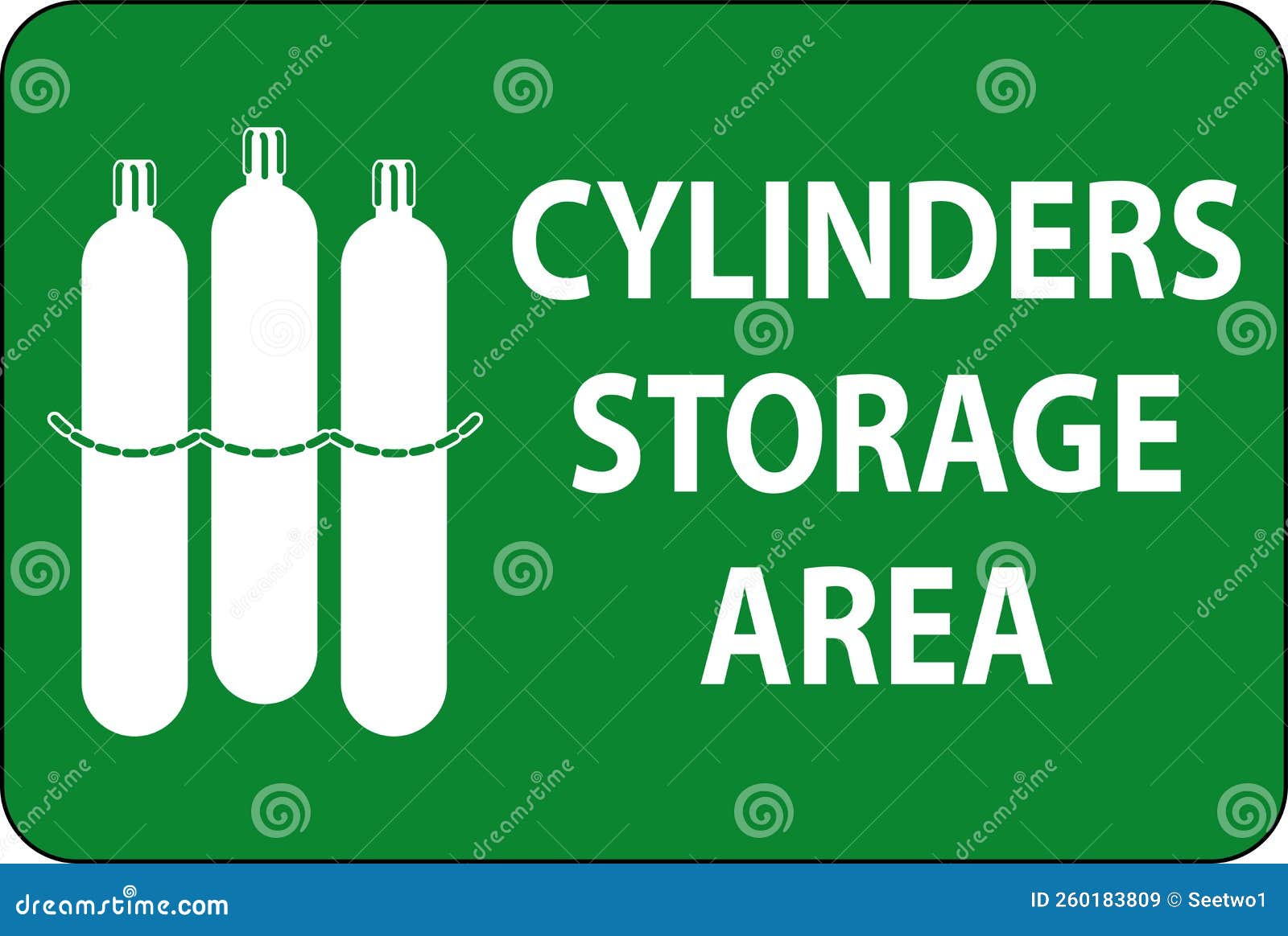 Cylinder Storage Sign Cylinder Storage Area Stock Vector - Illustration ...