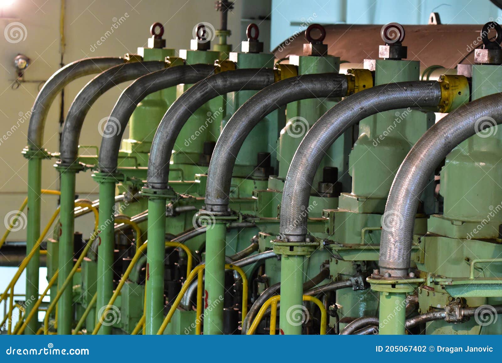 Cylinder Units of Main Engine Stock Photo - Image of room, machinery ...