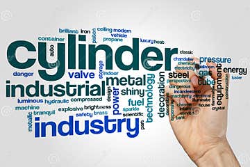 Cylinder Word Cloud Concept on Grey Background Stock Image - Image of ...