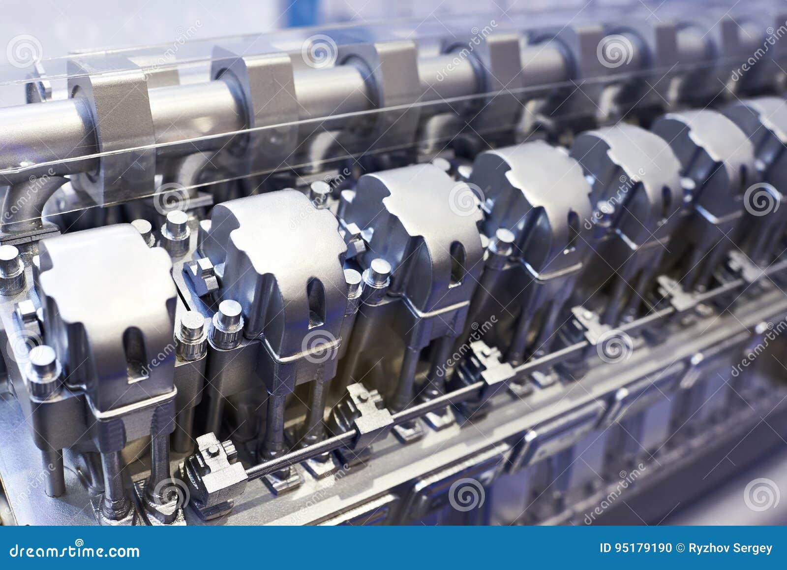 Cylinders of diesel engine stock photo. Image of engine - 95179190