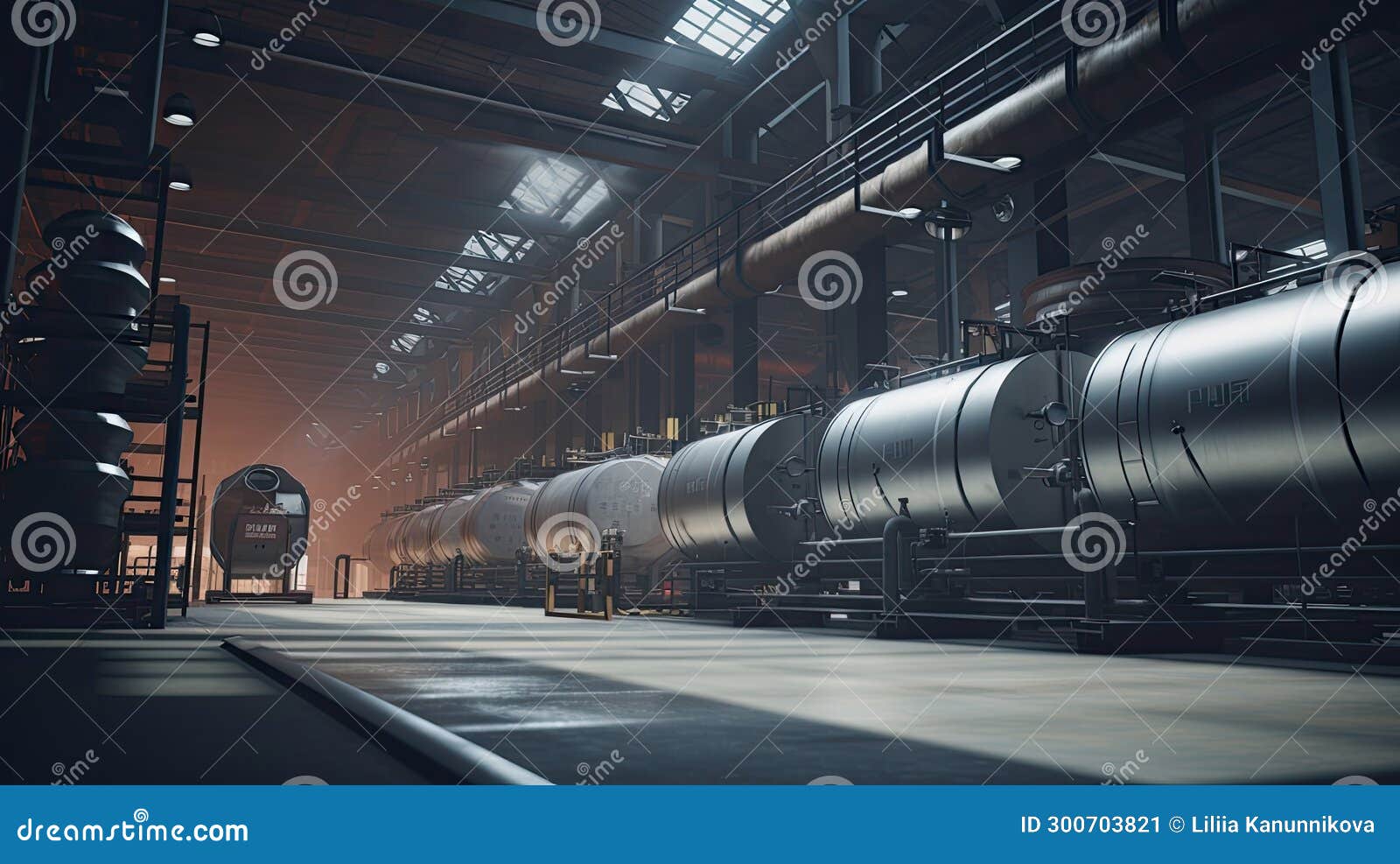 Cylinders and Helium Containers at a Metal Processing Plant ...