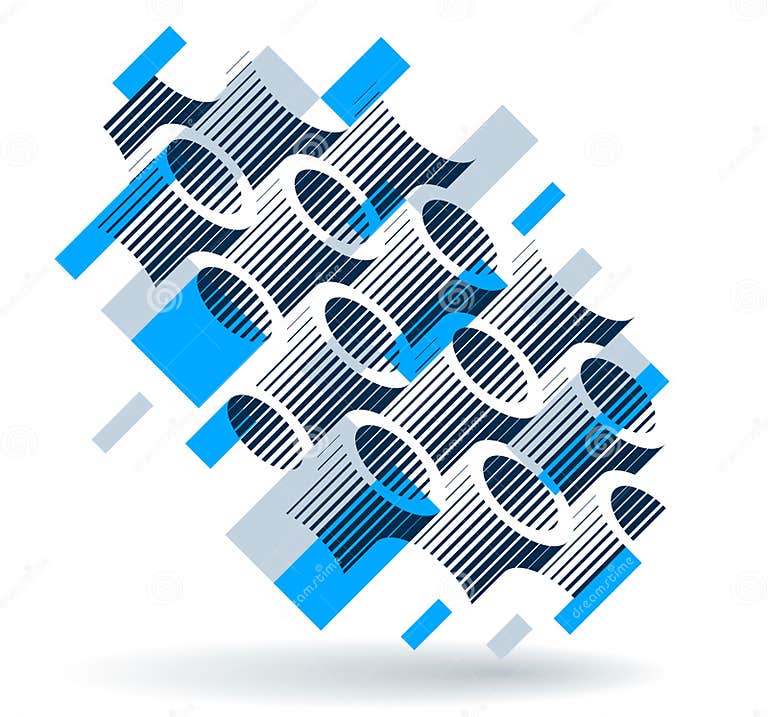 Cylinders Pattern Vector Abstract 3D Isometric Background, Geometric ...