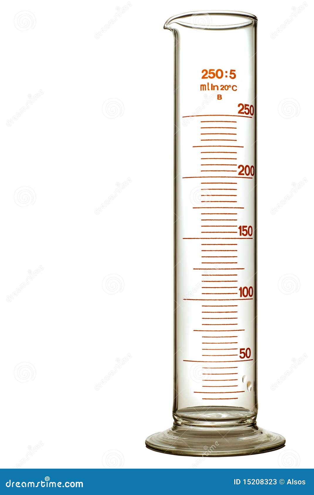 Cylindre gradué image stock. Image du verrerie, glace - 15208323