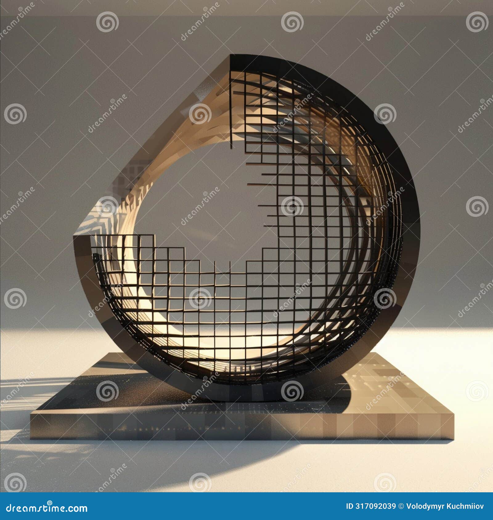 Cylindrical Art Object on a White Background Stock Illustration ...