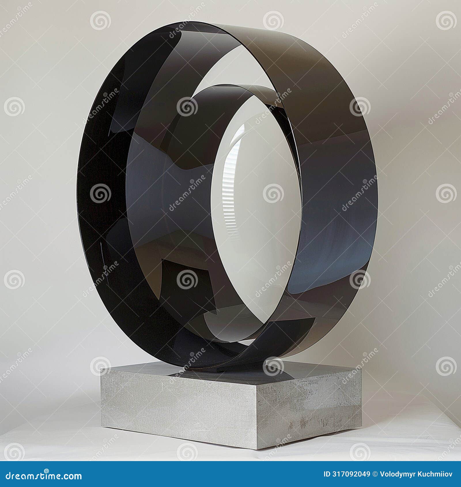 Cylindrical Art Object on a White Background Stock Illustration ...