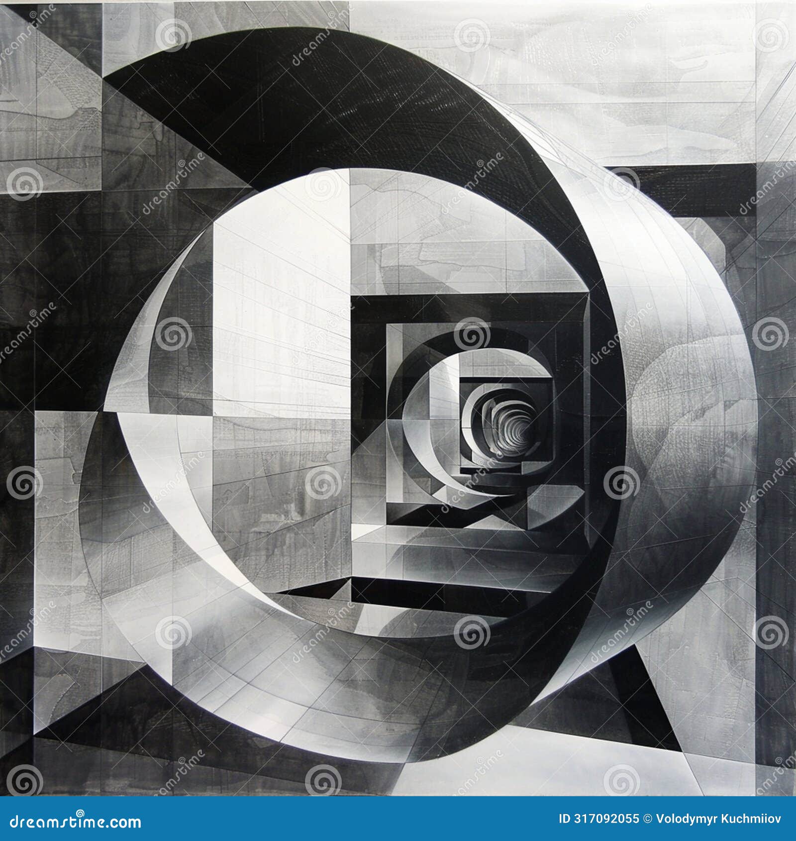 Cylindrical Art Object on a White Background Stock Illustration ...