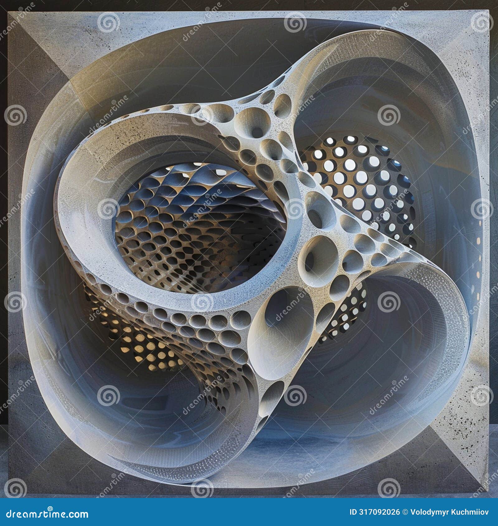 Cylindrical Art Object on a White Background Stock Illustration ...