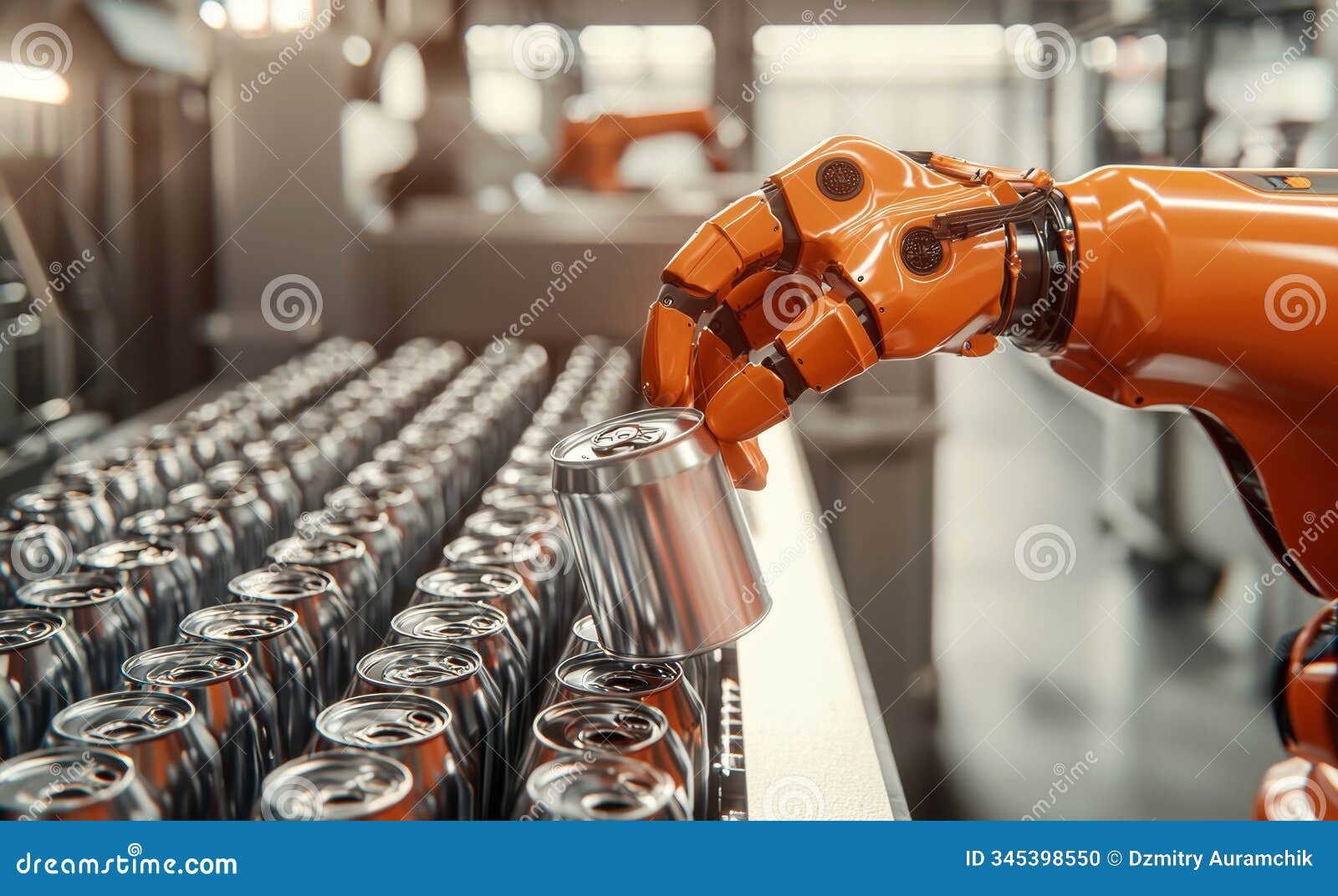 The Cylindrical Battery is Produced by a Robotic Arm and is ...