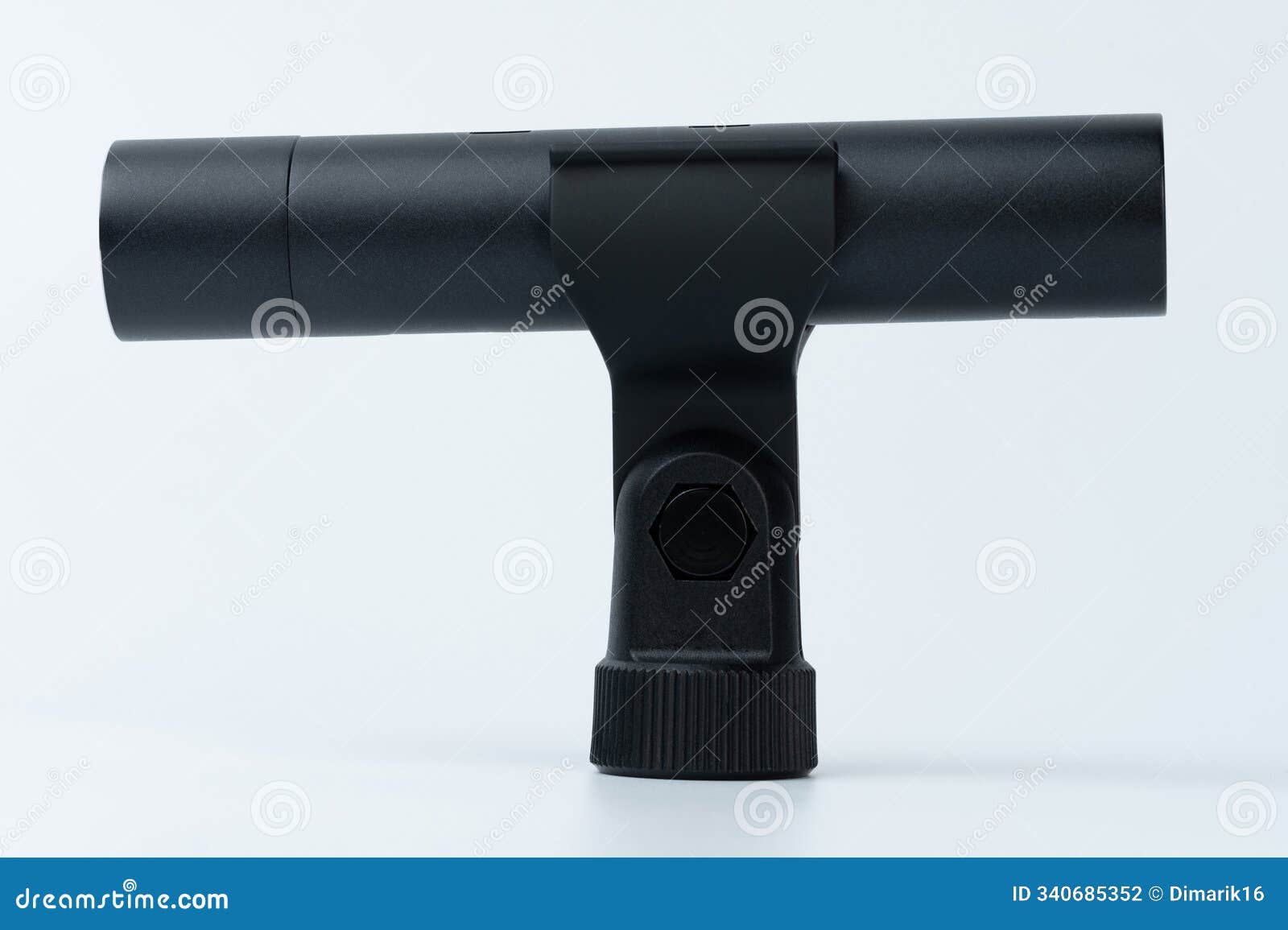 Cylindrical Black Microphone Stock Illustration - Illustration of ...