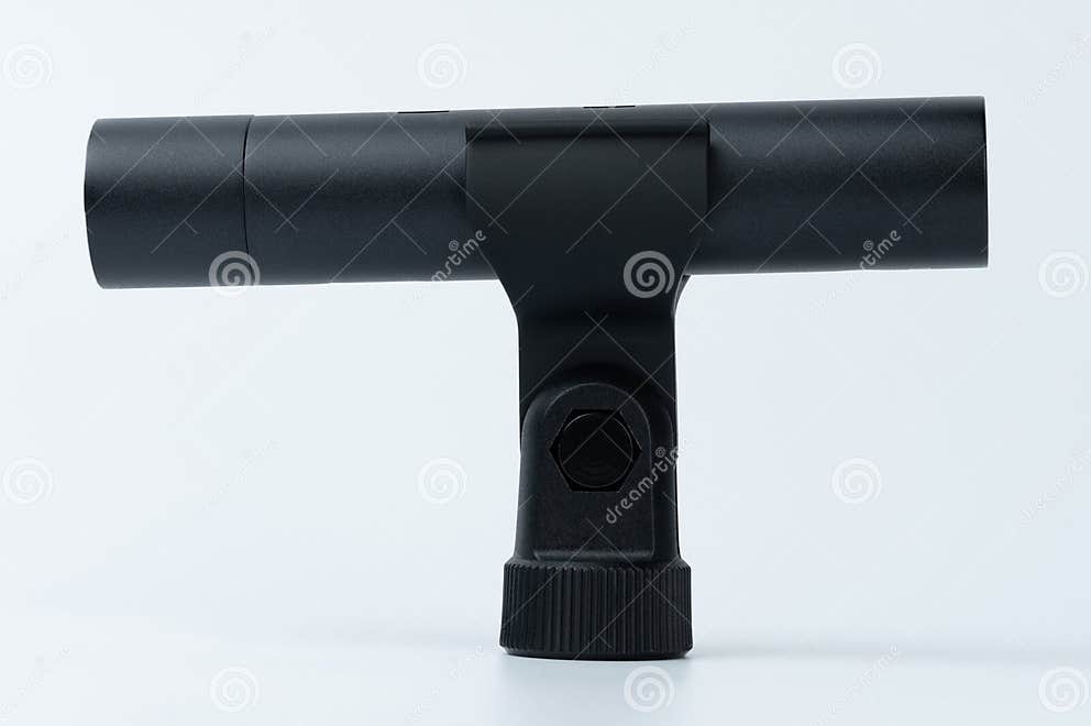 Cylindrical Black Microphone Stock Illustration - Illustration of ...