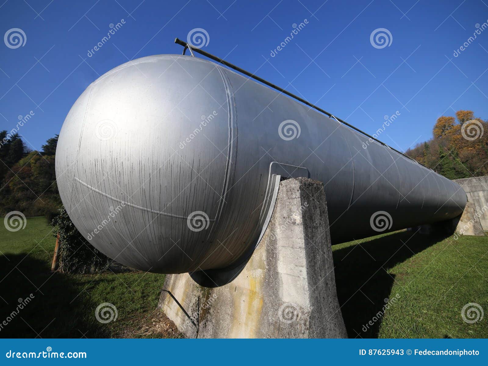 Cylindrical Container for the Storage of Natural Gas Stock Image ...