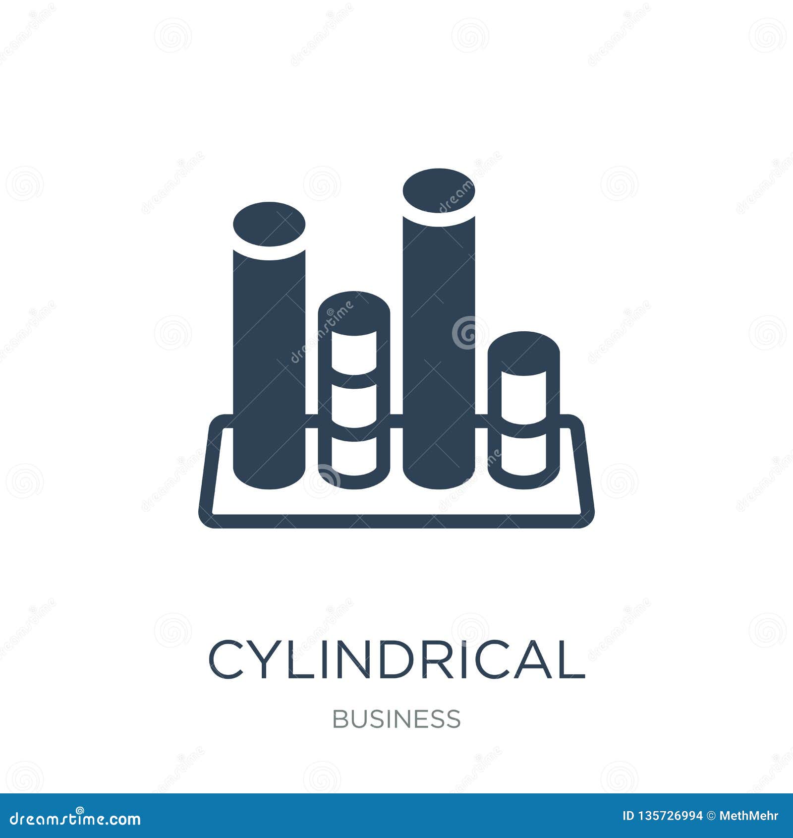 Cylindrical Data Graphic Icon in Trendy Design Style. Cylindrical Data ...