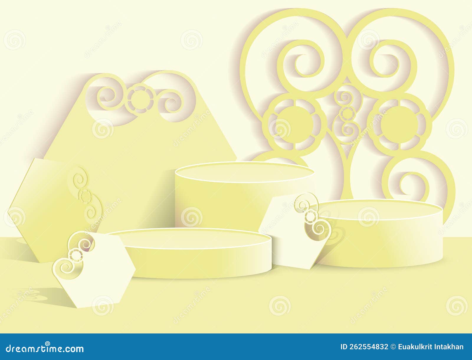 Cylindrical Display Stand, Vector Background Render With A Stencil, For ...