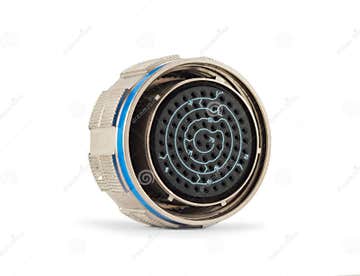 Cylindrical Electrical Connector Stock Photo - Image of exchange, modem ...