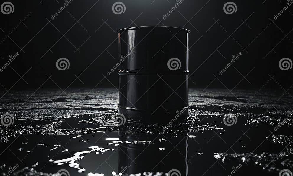 Cylindrical Object with Reflective Surface Stands on Reflective Surface ...