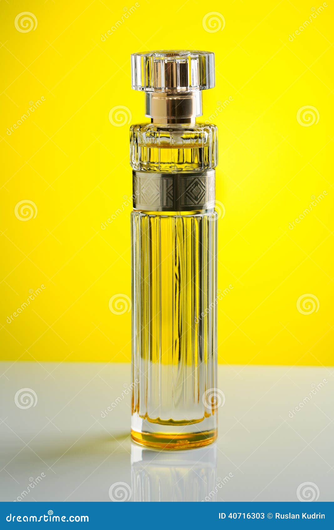 Cylindrical perfume bottle stock image. Image of close - 40716303