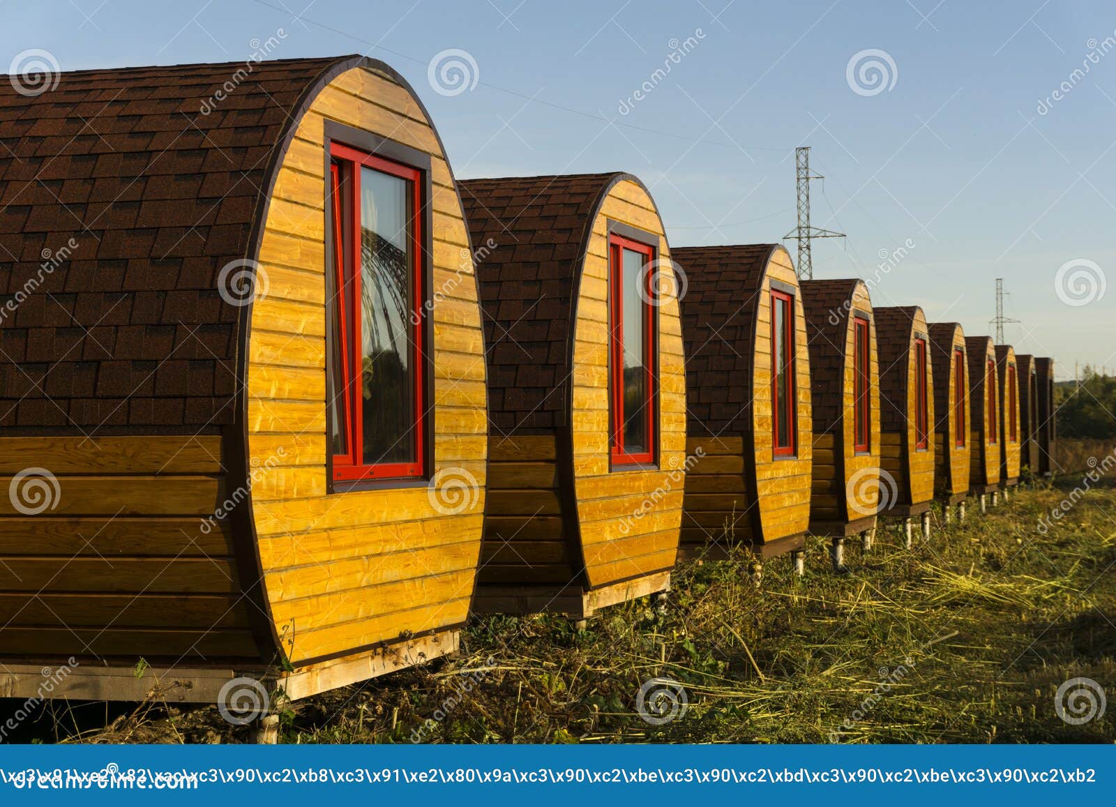 Cylindrical Temporary Residential Modules Stock Photo - Image of power ...