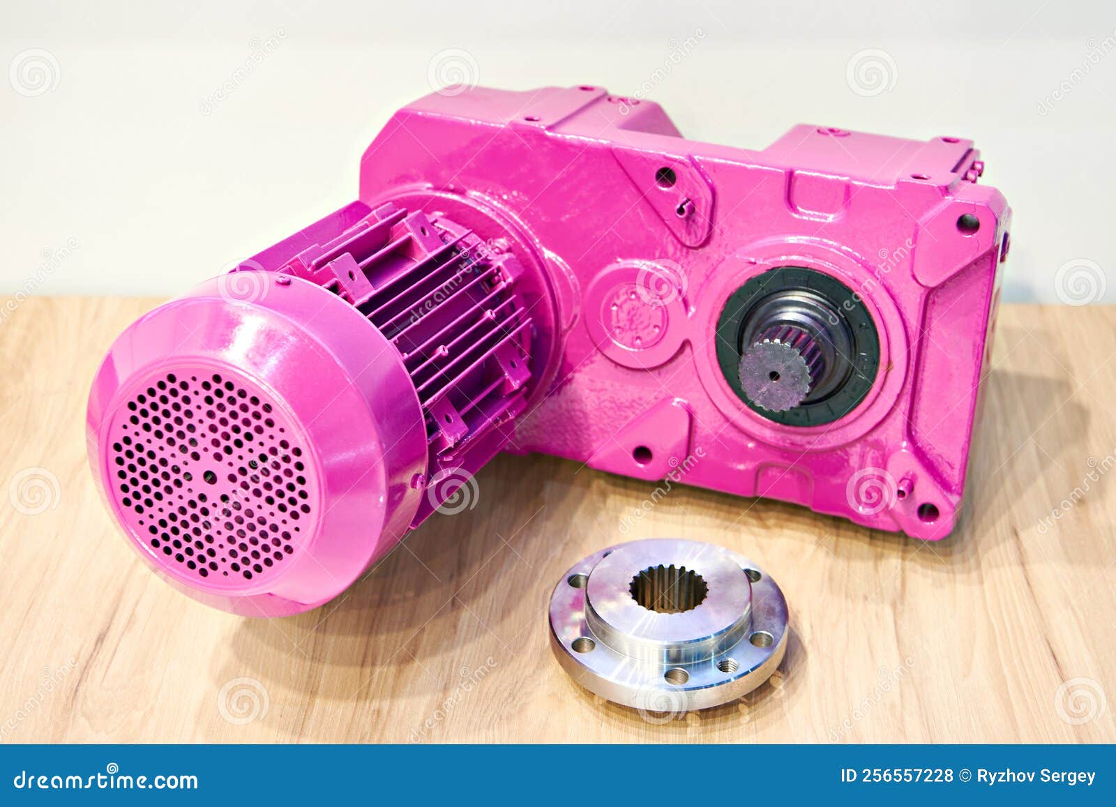 Cylindrical Vertical Gear Motor Stock Photo - Image of power, electric ...