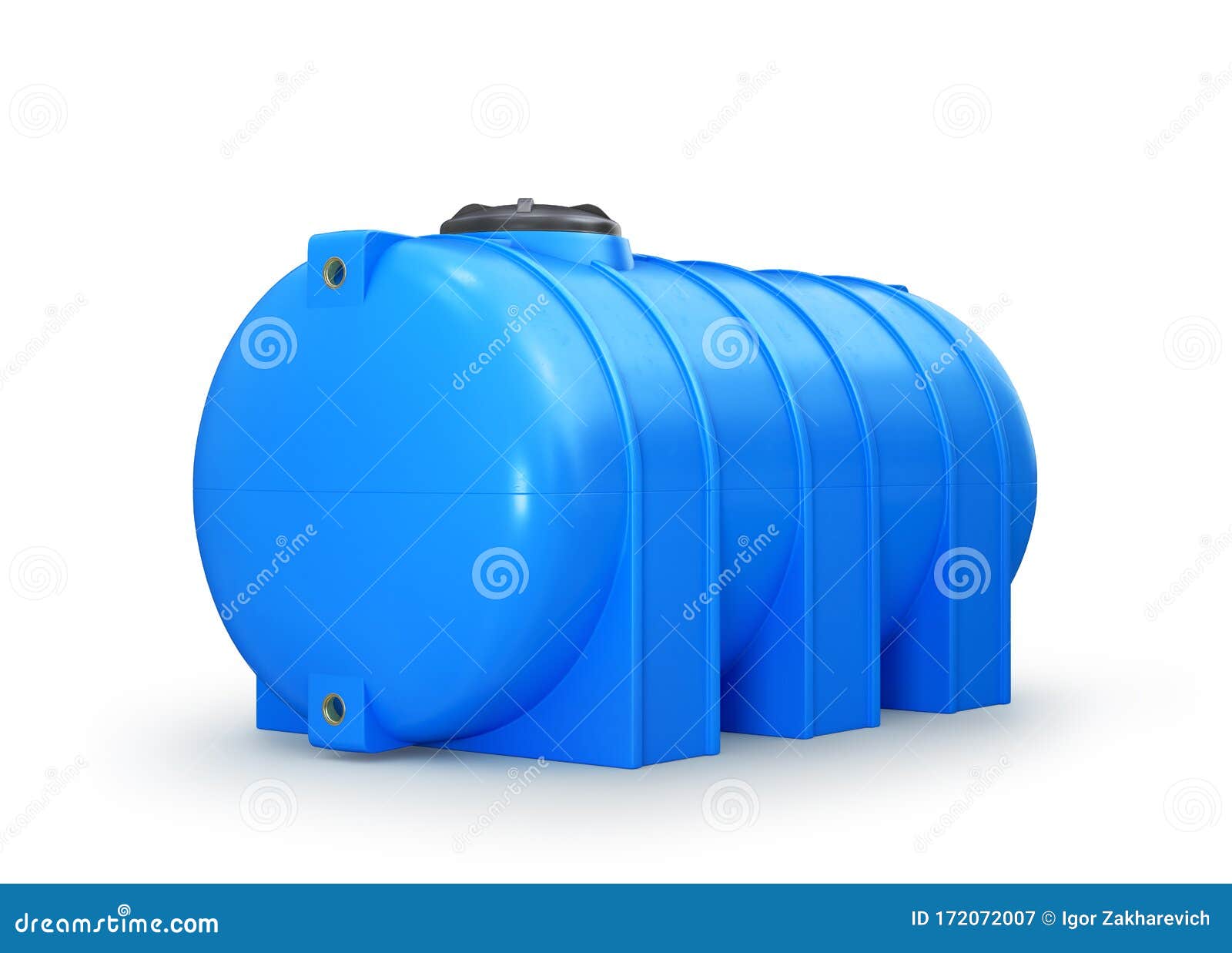 Cylindrical Water Tanks. 3d Illustration Stock Illustration ...