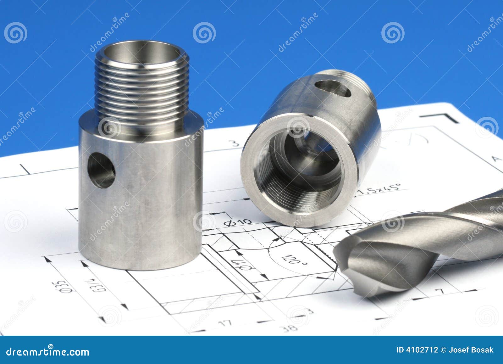 Cylindrical workpiece stock photo. Image of stack, drill - 4102712