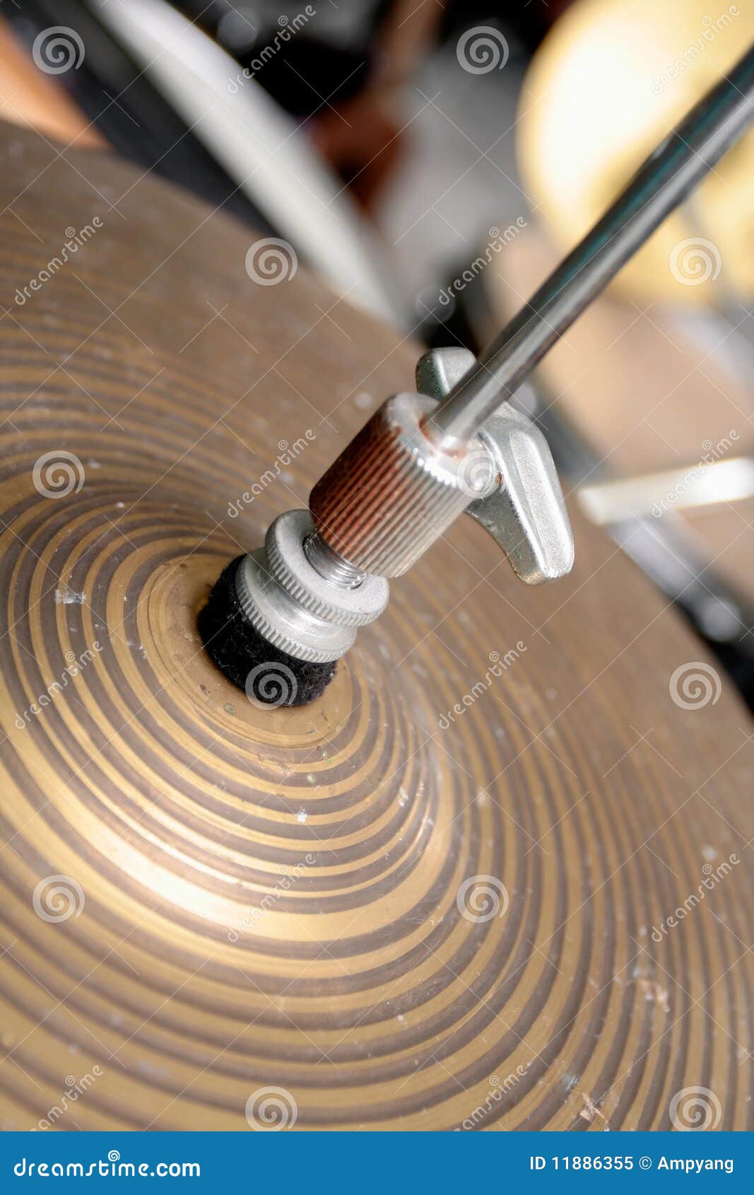 Cymbal of a drum set stock image. Image of plate, crash - 11886355