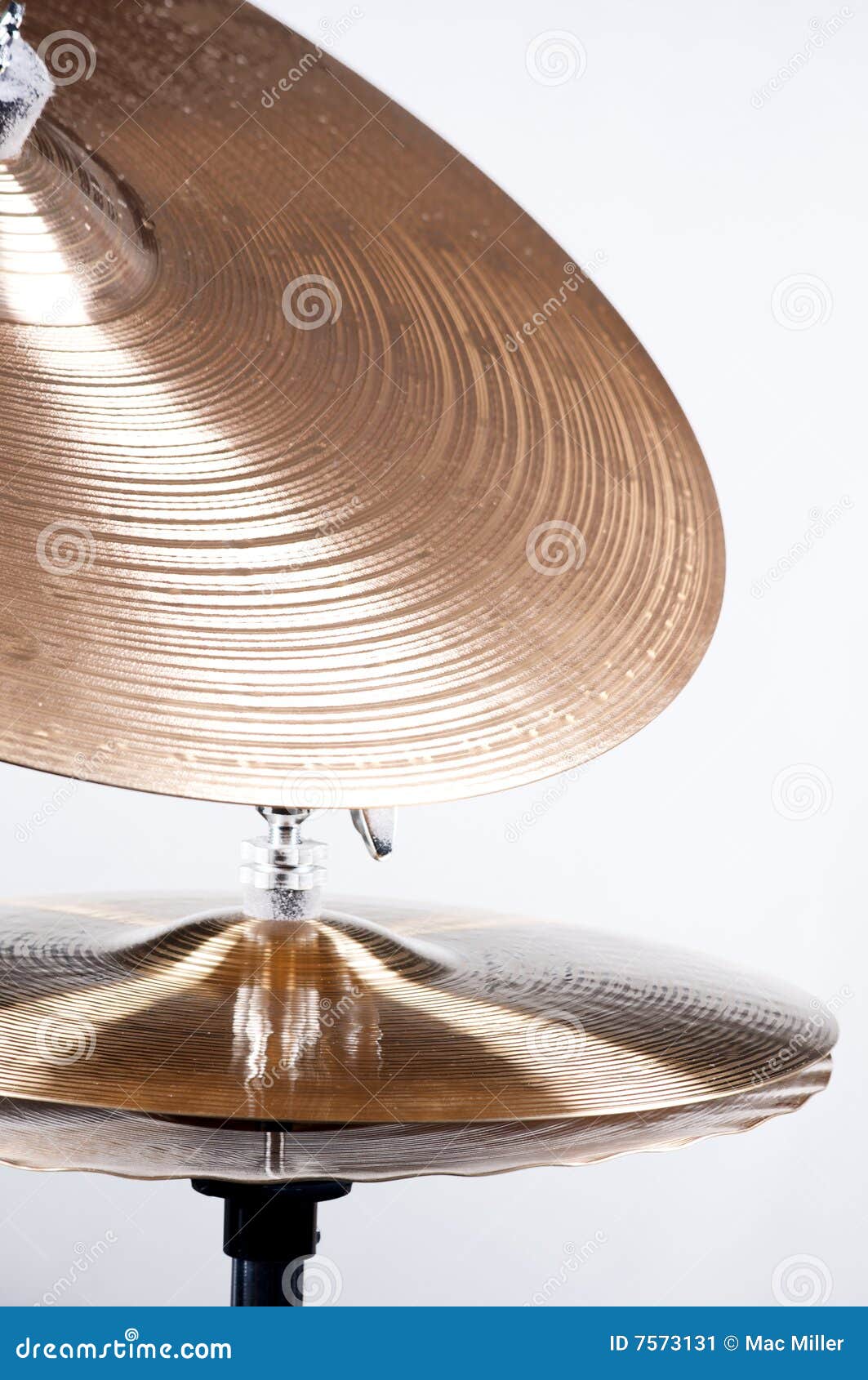 Cymbal Set Isolated on White Stock Image - Image of isolated, rock: 7573131