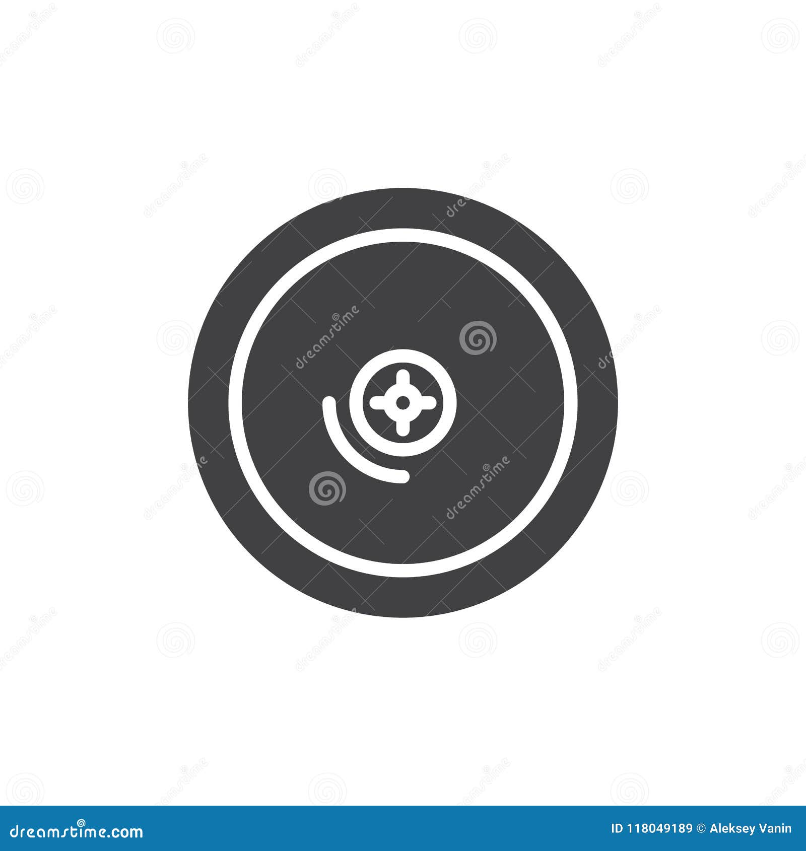 Cymbal vector icon stock vector. Illustration of logo - 118049189