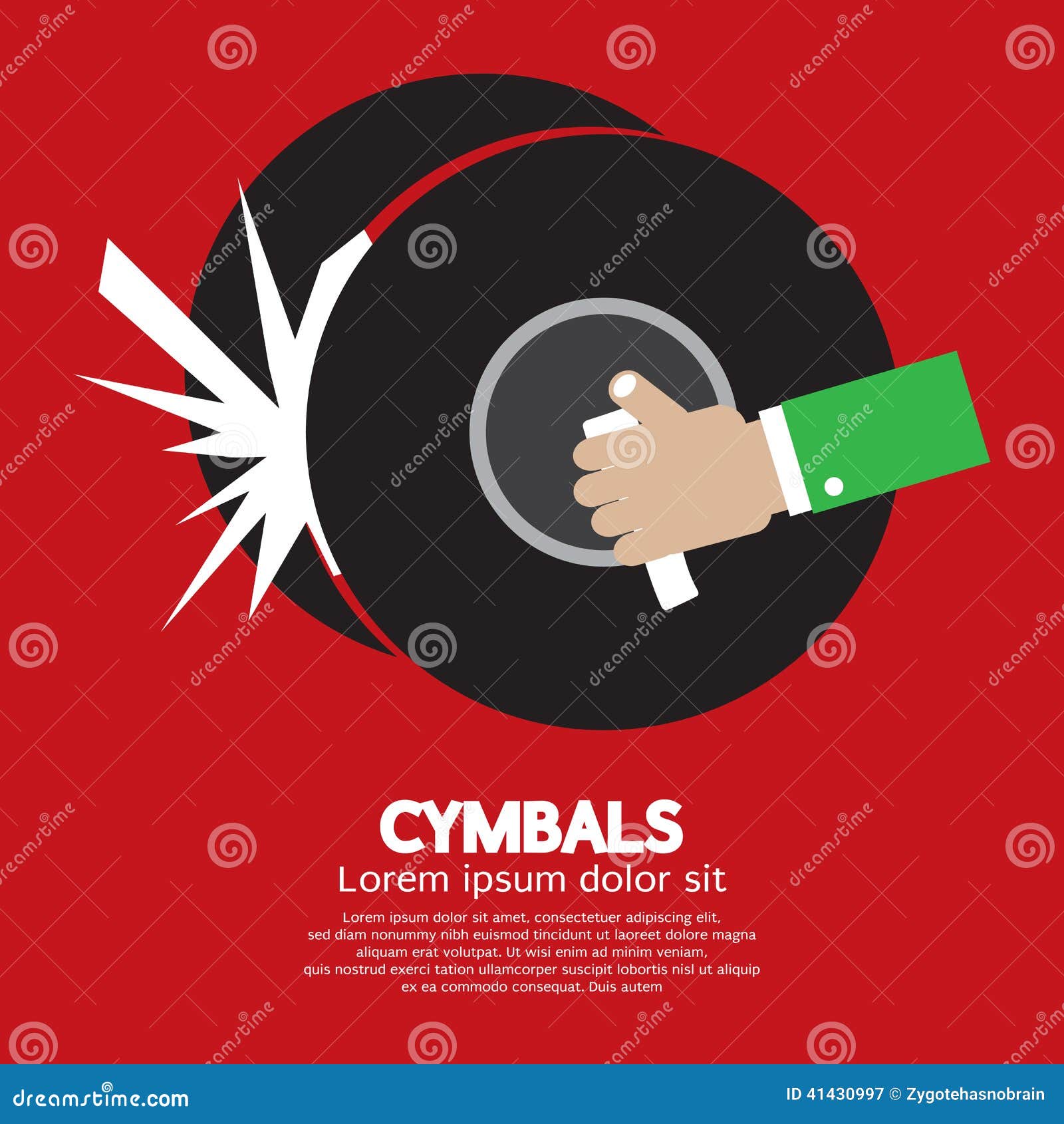 Cymbals Music Instrument stock vector. Illustration of traditional ...