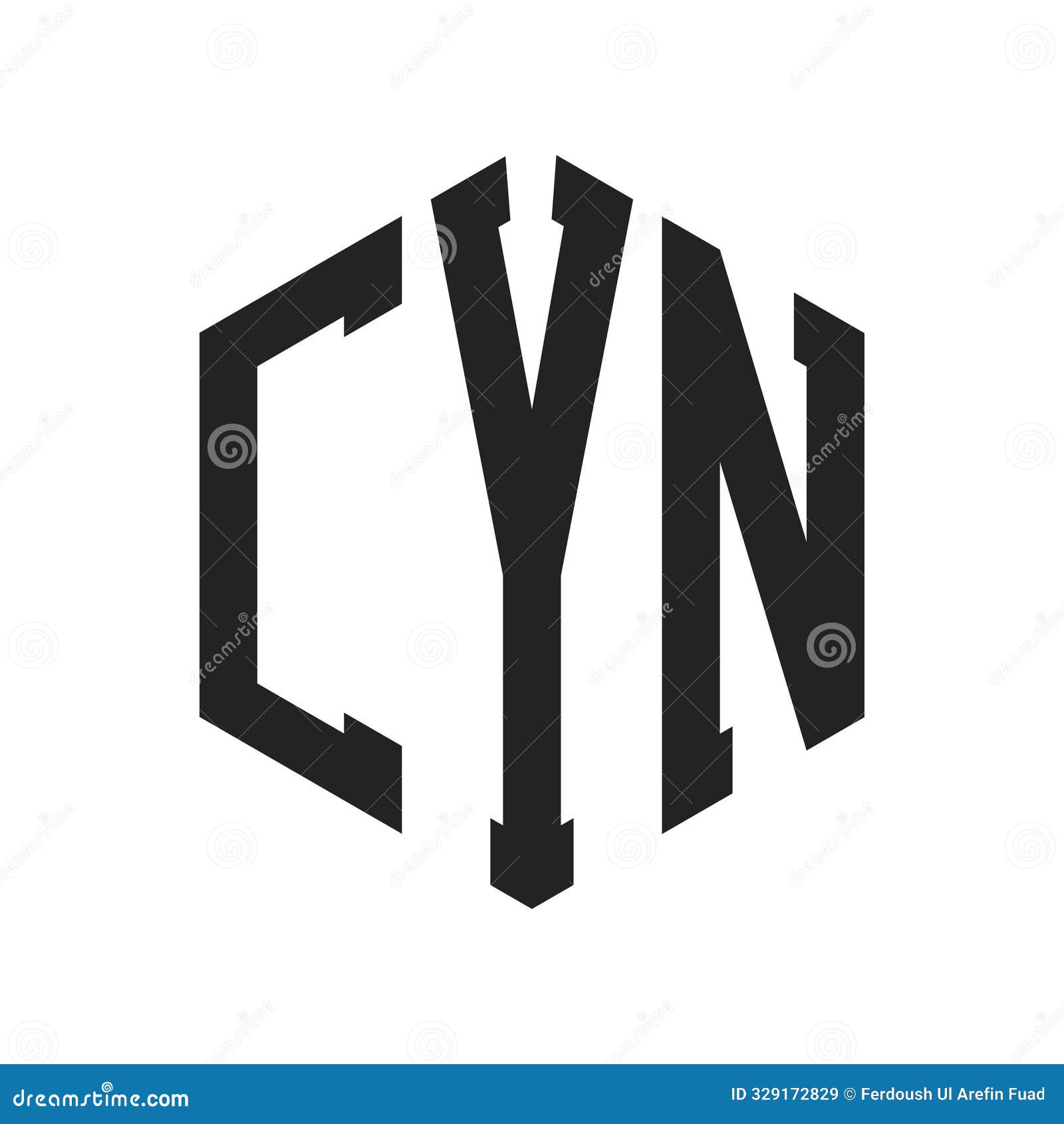 CYN Logo Design. Initial Letter CYN Monogram Logo Using Hexagon Shape ...