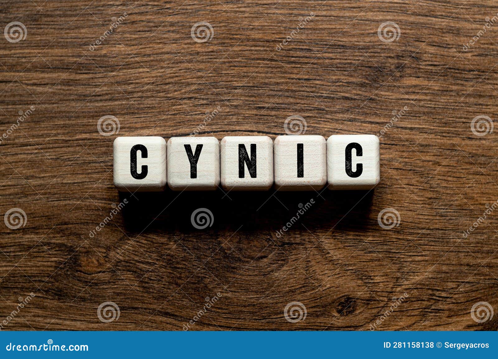 Cynic - Word Concept on Building Blocks, Text Stock Photo - Image of ...