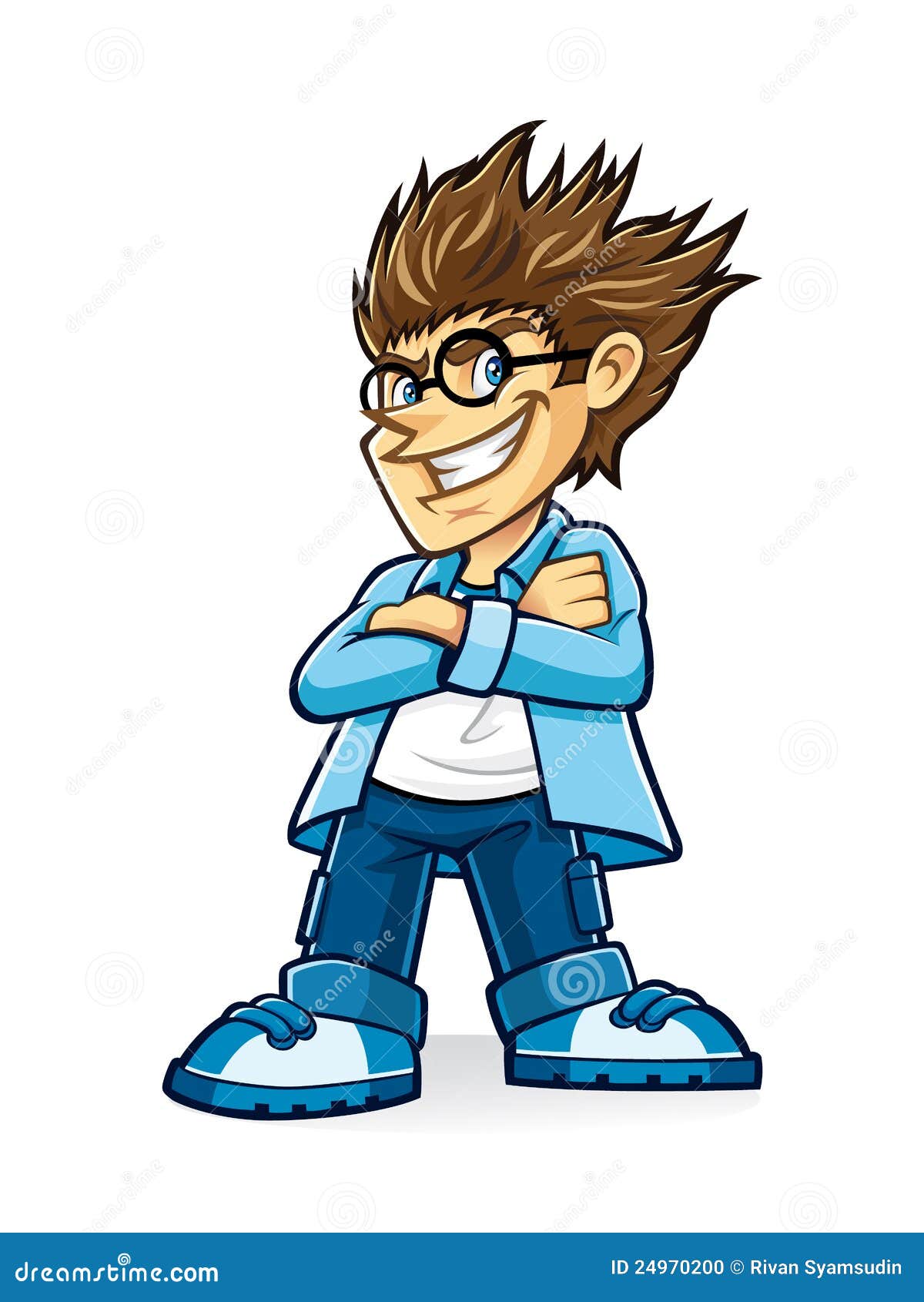 Cynical Boy Geeks stock vector. Illustration of cynical - 24970200