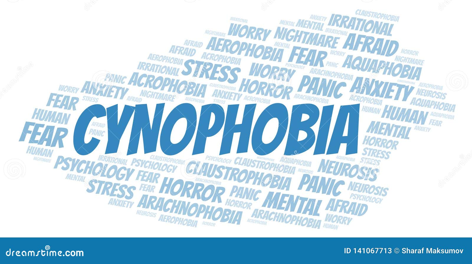 Cynophobia word cloud stock illustration. Illustration of bright ...