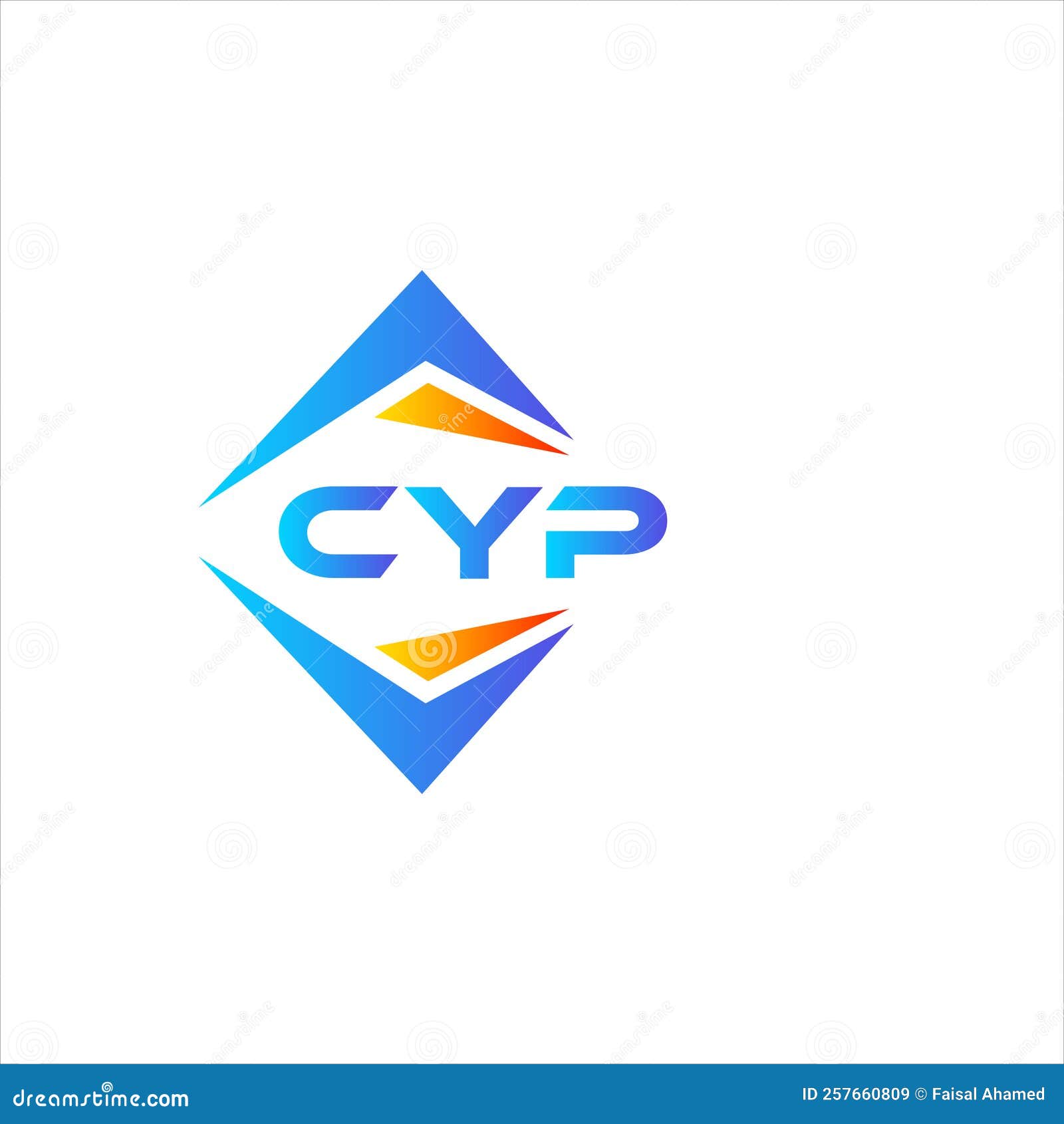 CYP Abstract Technology Logo Design on White Background. CYP Creative ...